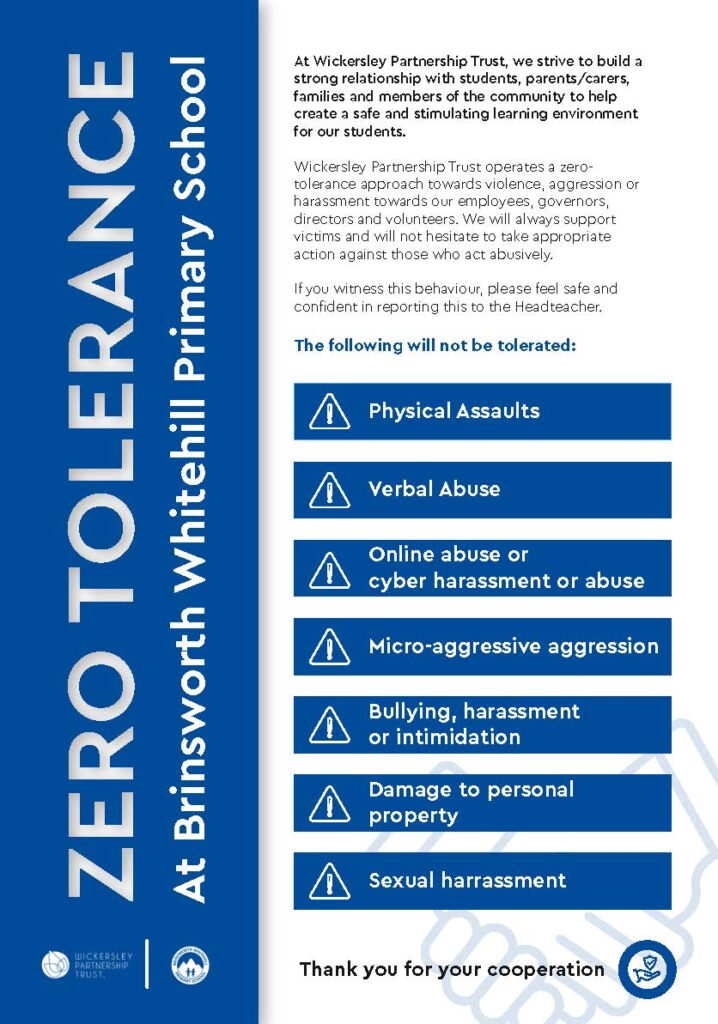 Zero Tolerance – Brinsworth Whitehill Primary School